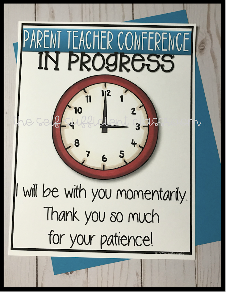 Parent Teacher Conferences - The Self-Sufficient Classroom