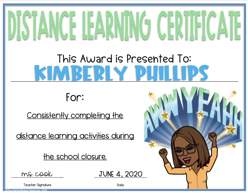 Distance Learning Certificates - The Self-Sufficient Classroom