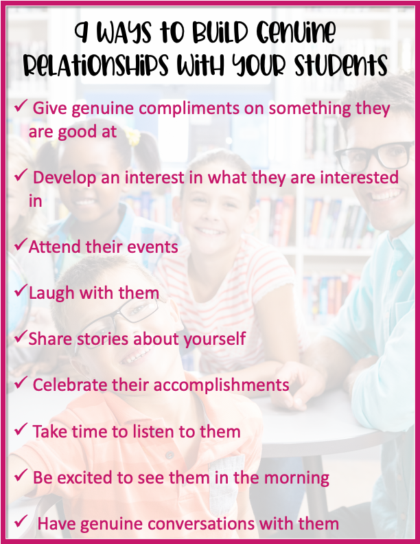 Establishing Genuine Relationships With Your Students - The Self ...